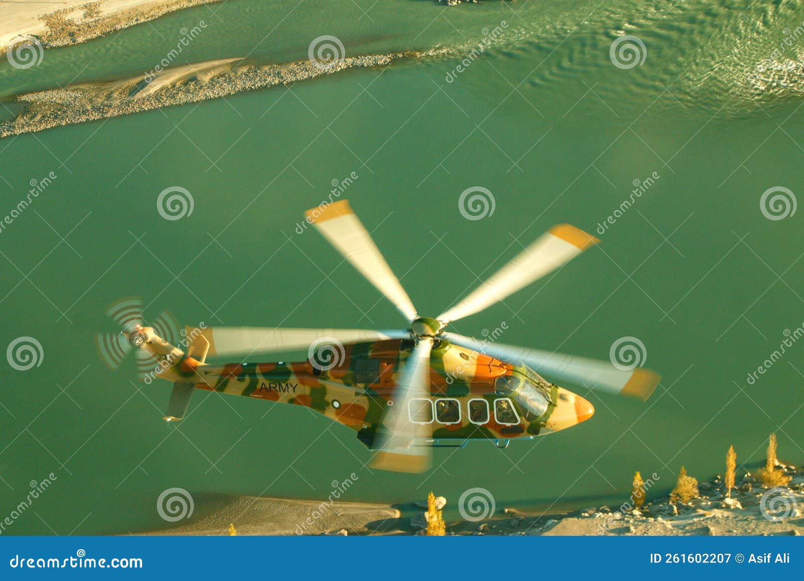 Helicopter River Flying Pilot Beautiful Stock Image - Image of pilot ...