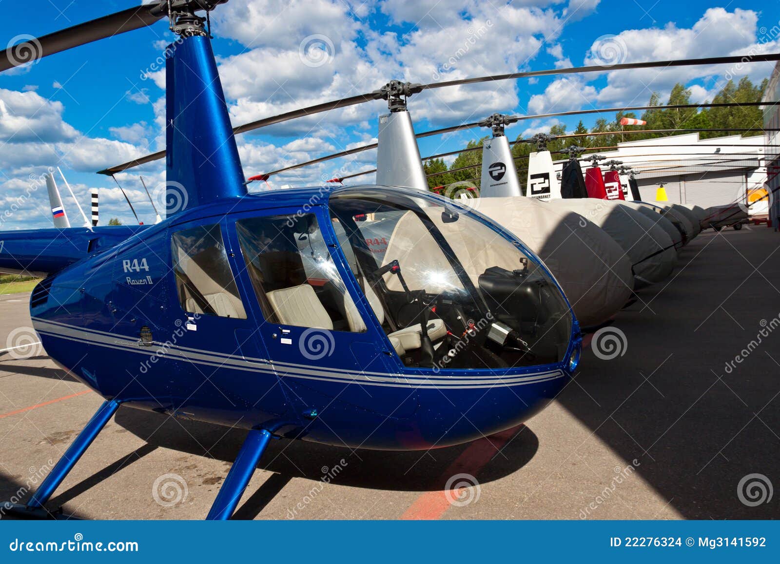 Helicopter Robinson 44 editorial stock image. Image of ventokryly ...