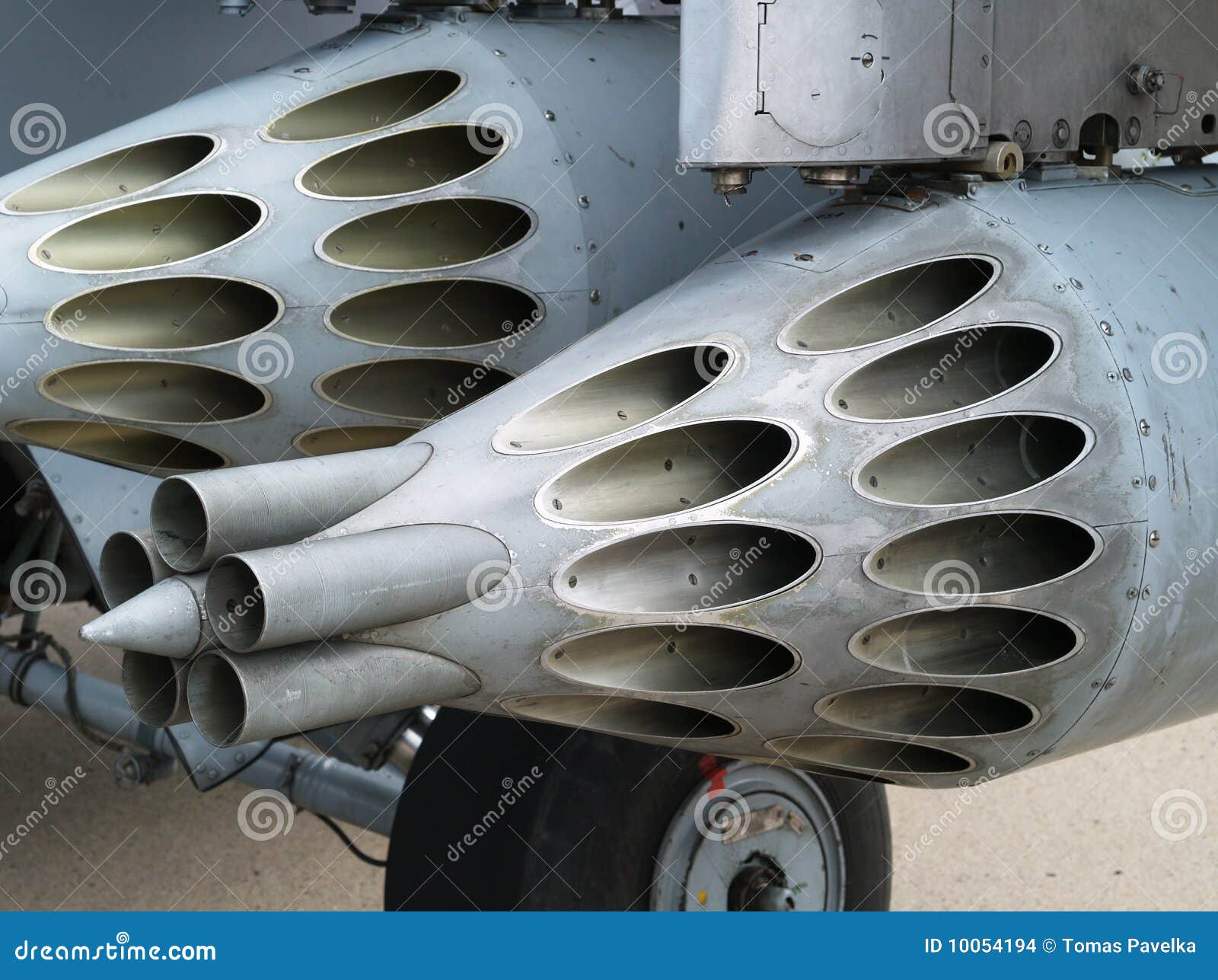 Helicopter rocket guns stock photo. Image of helicopter - 10054194