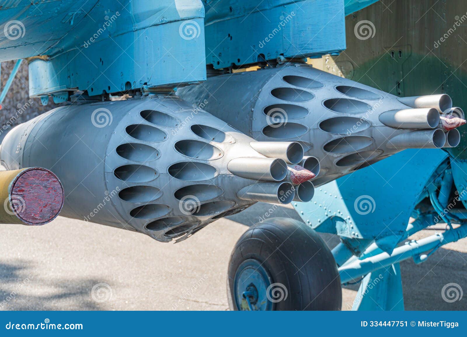 Helicopter Rocket Launchers Mounted on Attack Helicopter. Attack ...
