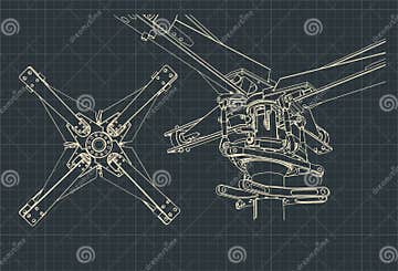 Helicopter Rotor Drawings stock vector. Illustration of flight - 166411883
