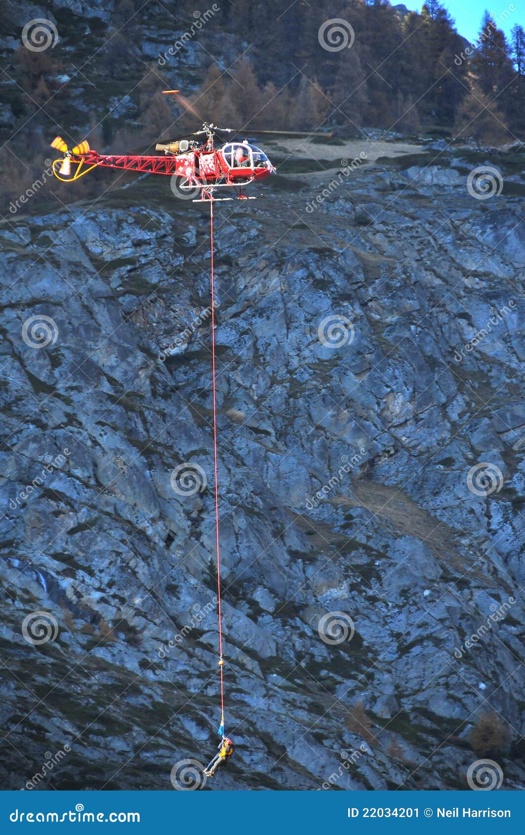 Helicopter Search and Rescue Stock Image - Image of climbing, suspended ...