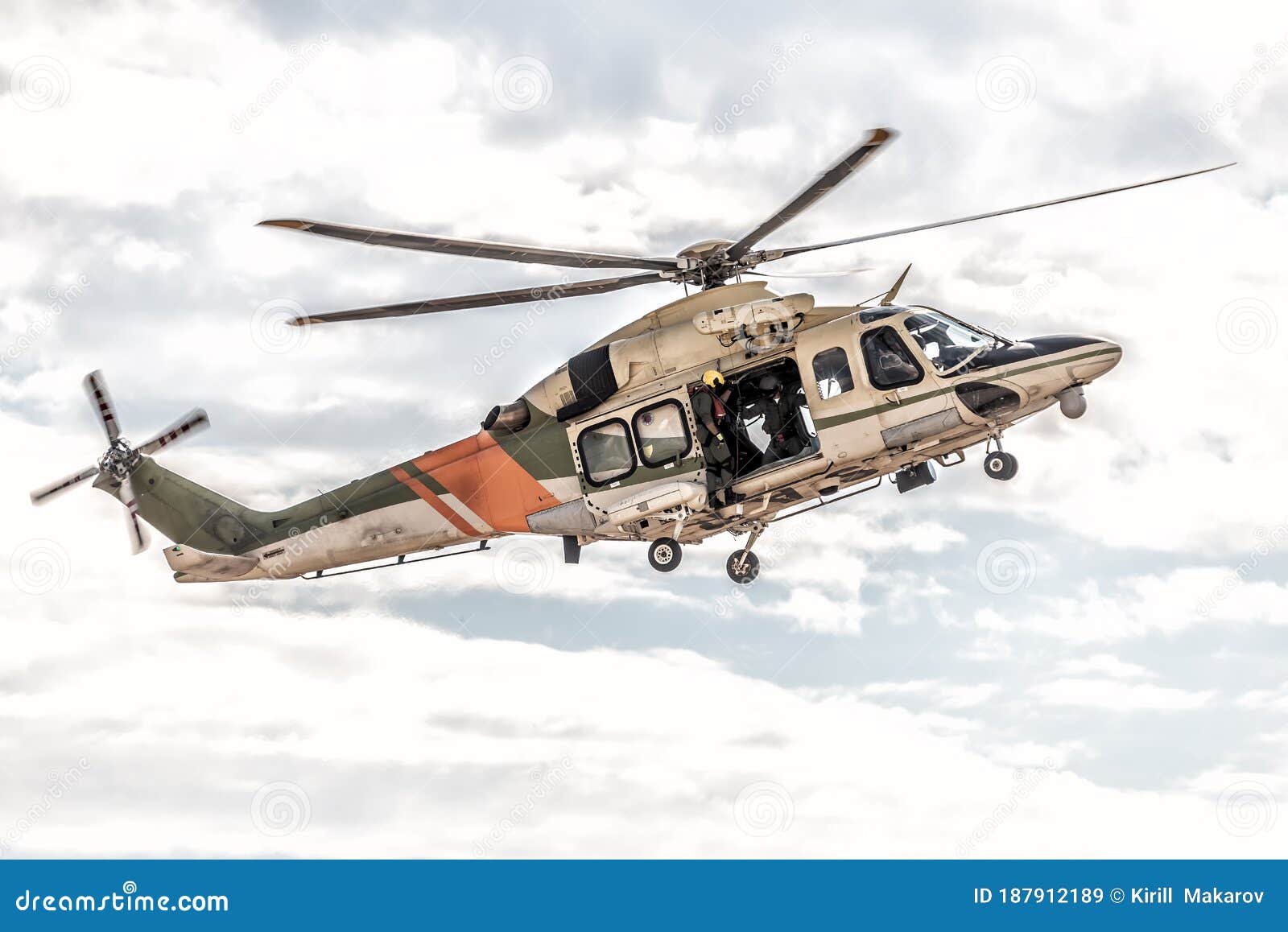 Helicopter of Search and Rescue Service in Action Editorial Stock Image ...