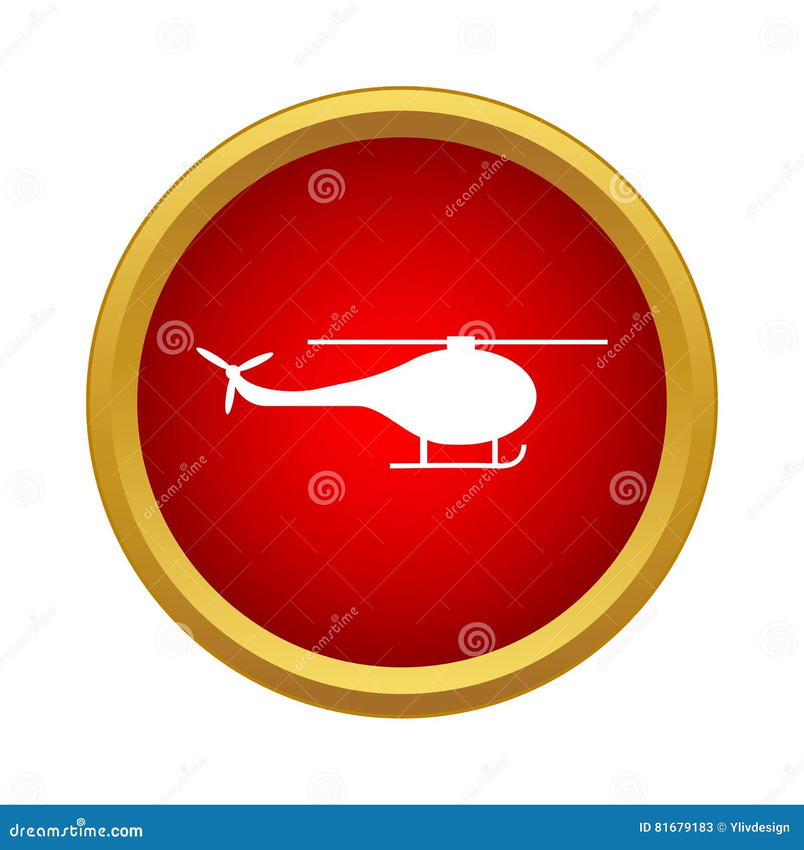 Helicopter Side View Icon, Simple Style Stock Vector - Illustration of ...