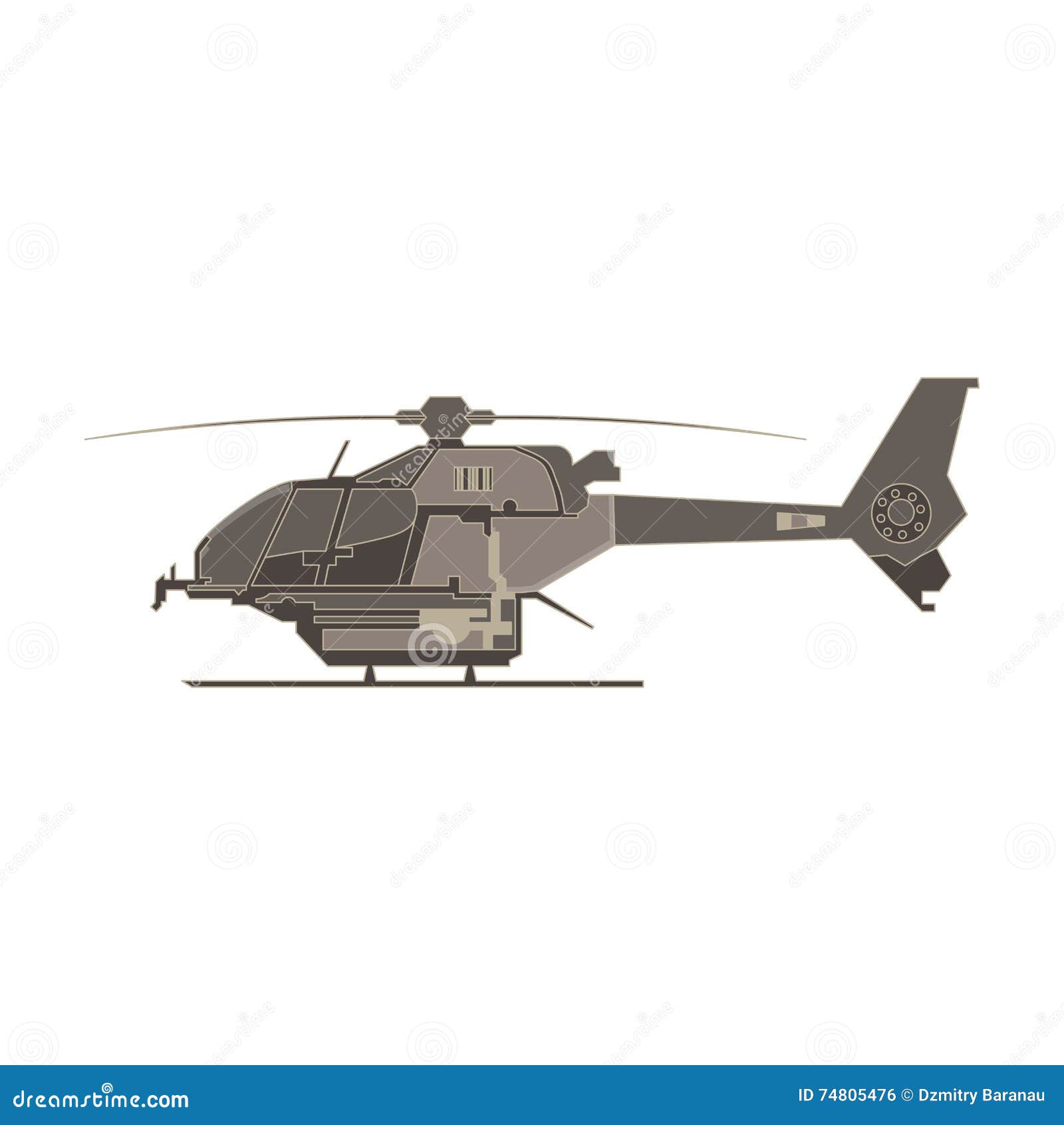 Army Helicopter Side View Stock Illustrations – 68 Army Helicopter Side ...