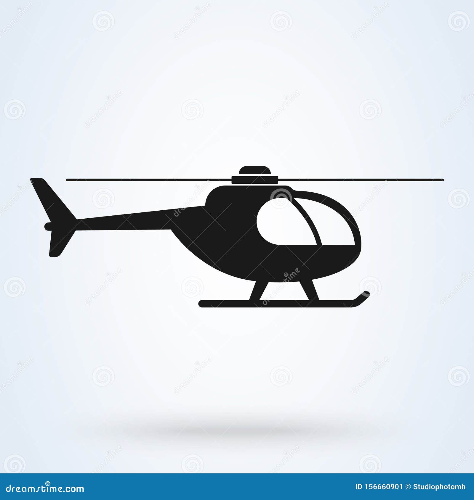 Helicopter Side View. Simple Vector Modern Icon Design Illustration ...