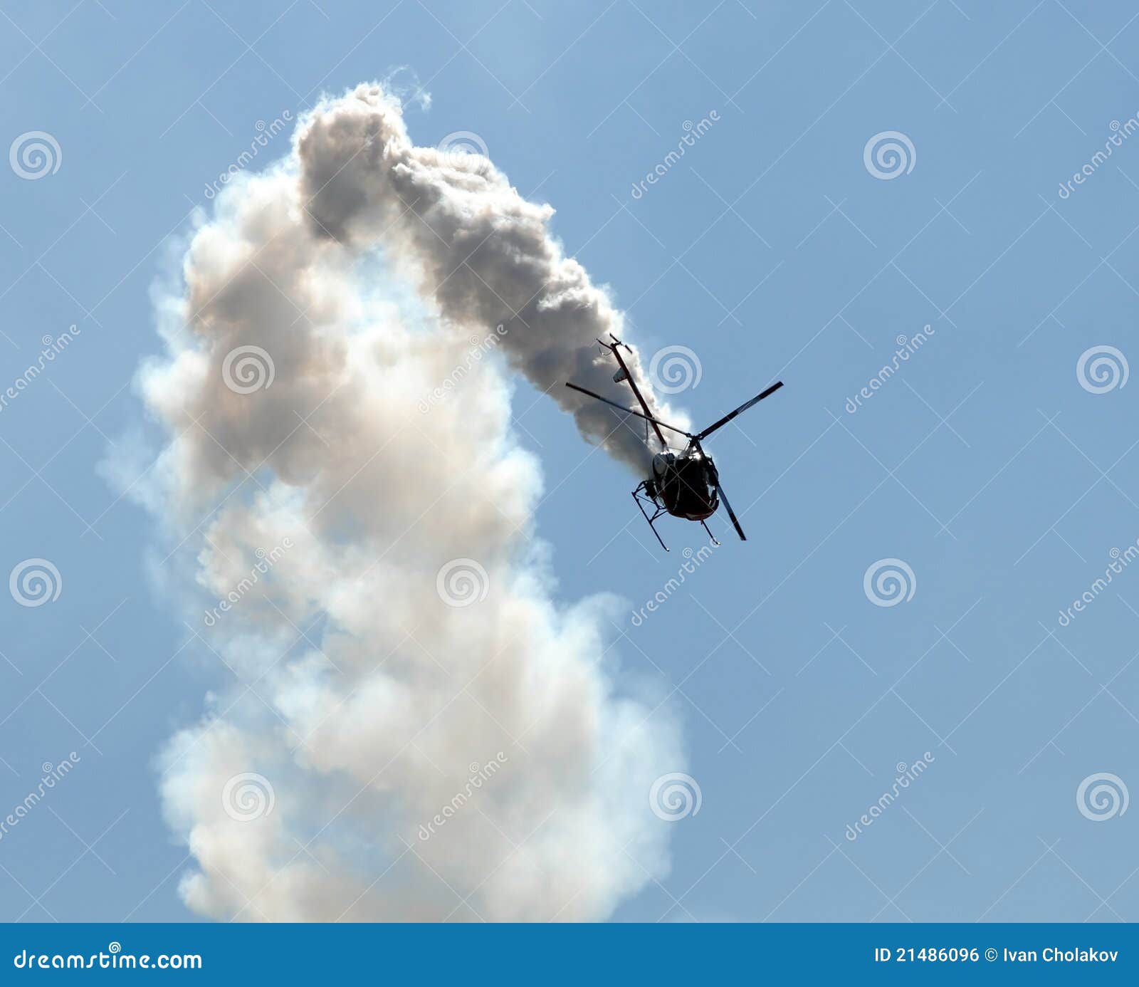 Helicopter in smoke stock photo. Image of danger, helicopter - 21486096