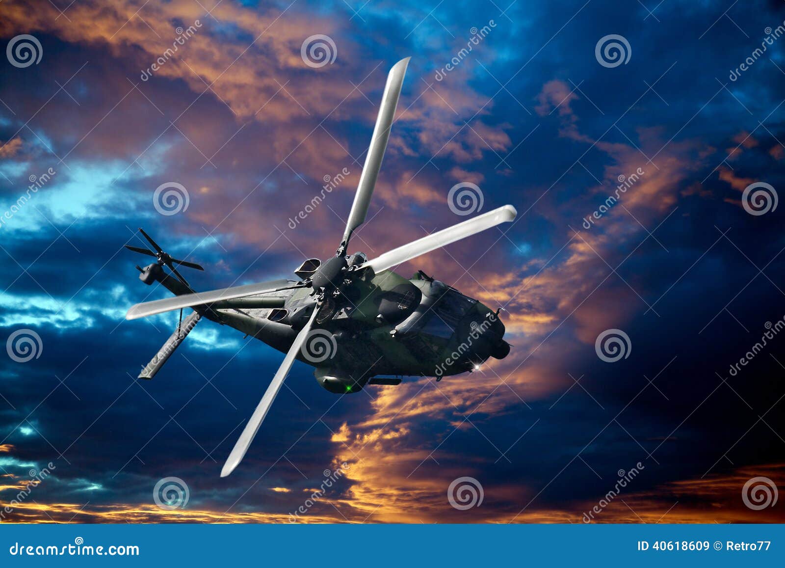 Helicopter Night Wallpaper