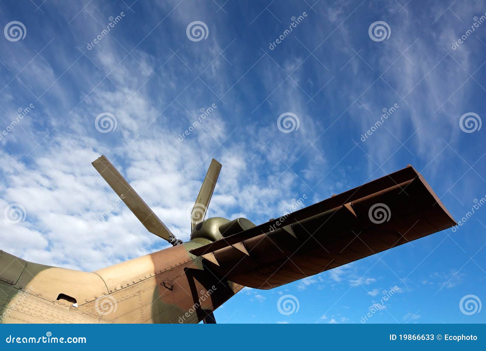 Helicopter tail rotor stock image. Image of rotor, wing - 19866633