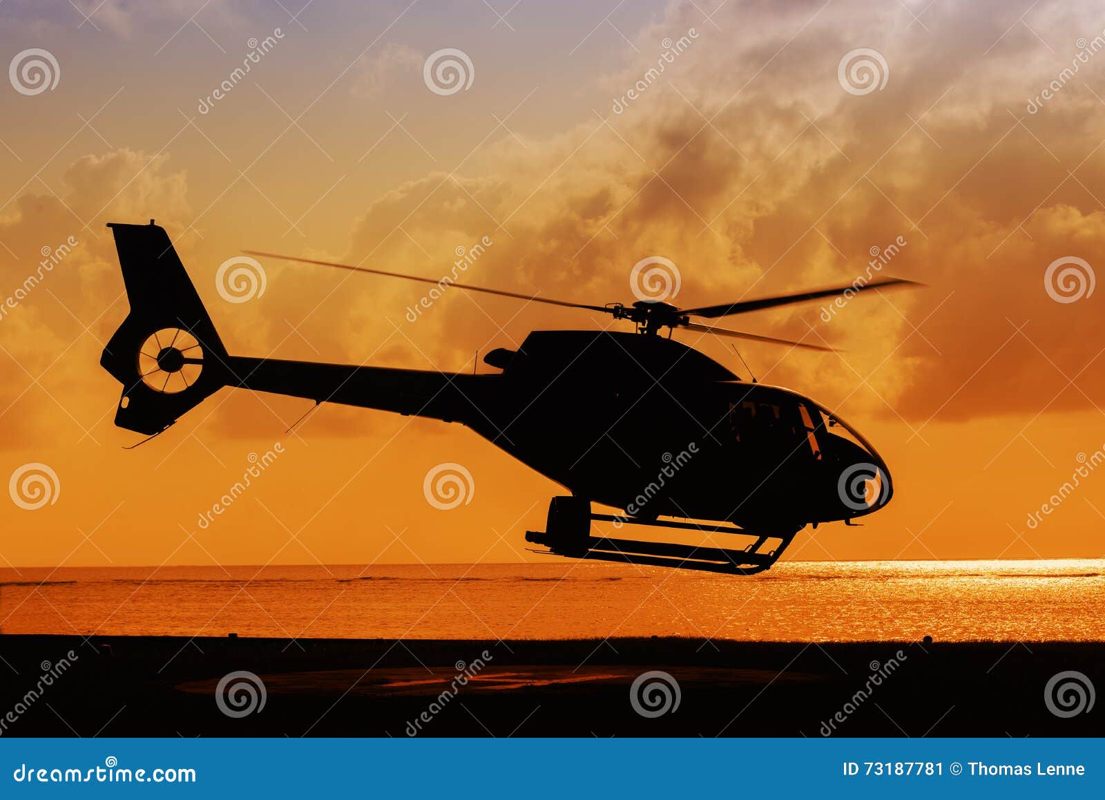 Helicopter Taking Off Under A Clear Sky Stock Photo | CartoonDealer.com ...