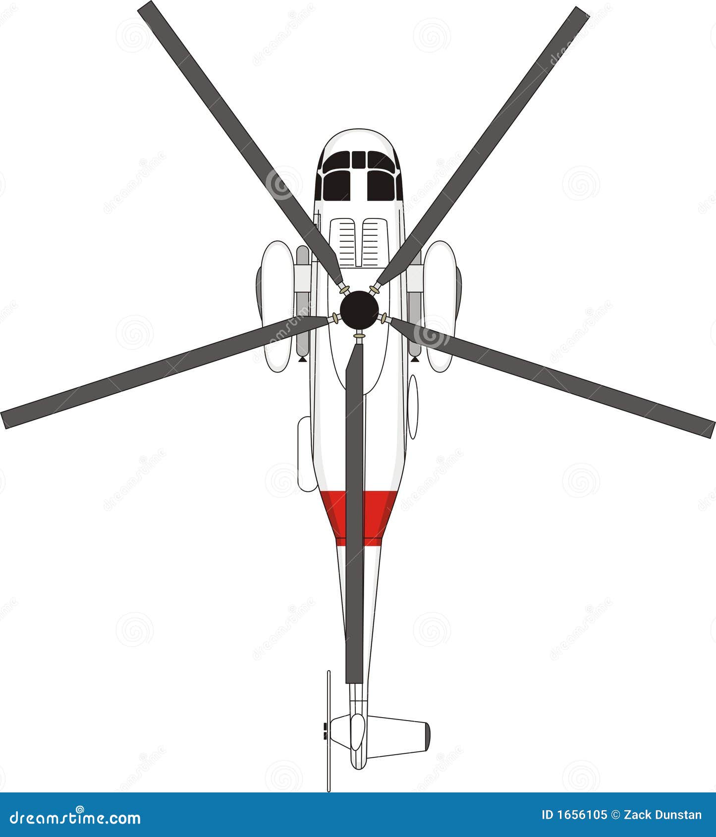 Helicopter Top View stock vector. Illustration of graphic - 1656105