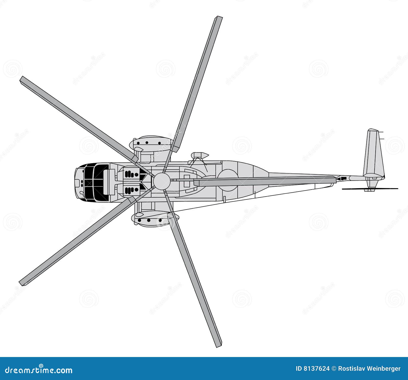 Helicopter vector stock vector. Illustration of vector - 8137624