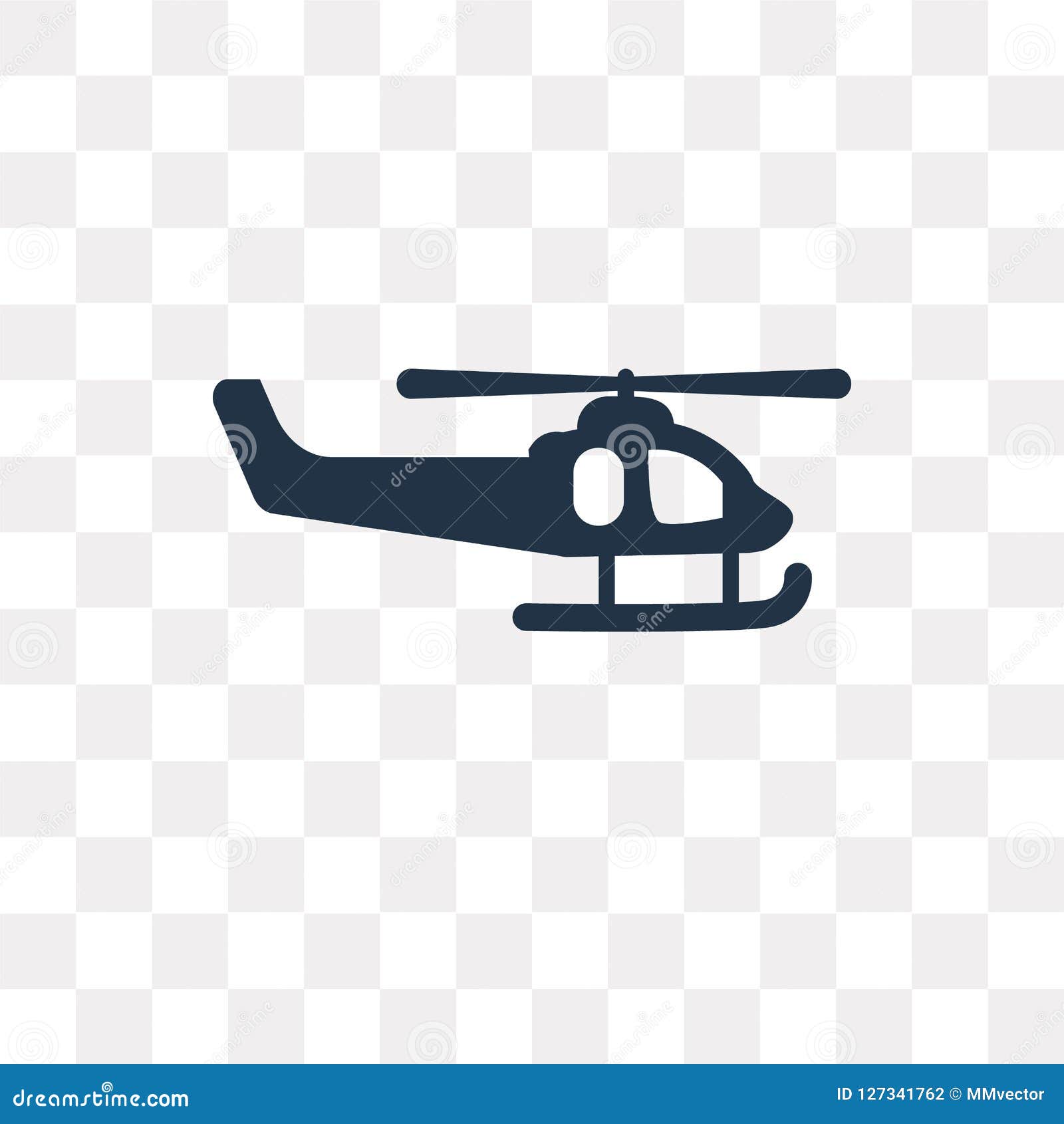 Helicopter Vector Icon Isolated On Transparent Background, Helicopter ...