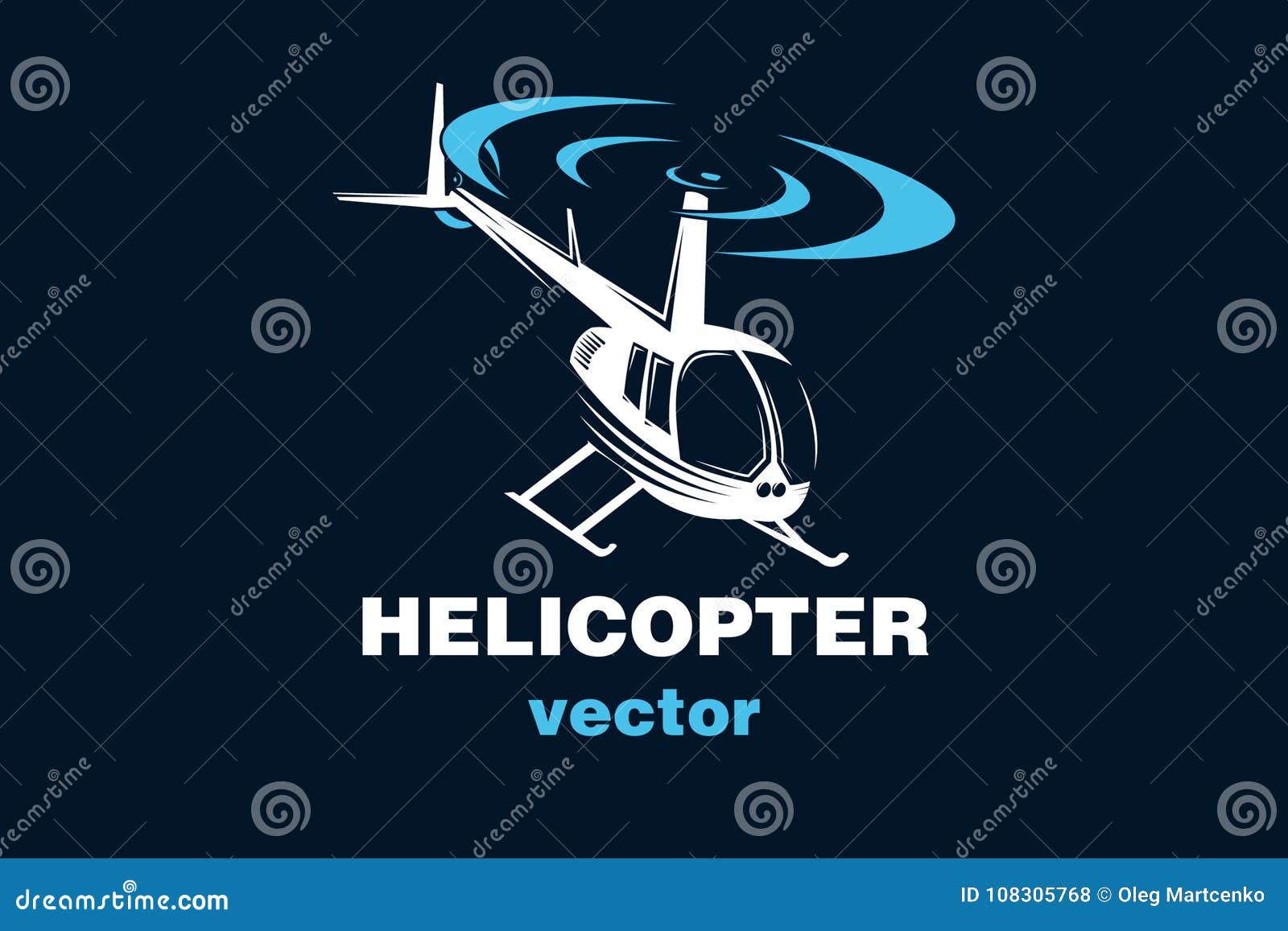 Helicopter Vector Logo, Vector Illustration Stock Photo - Illustration ...