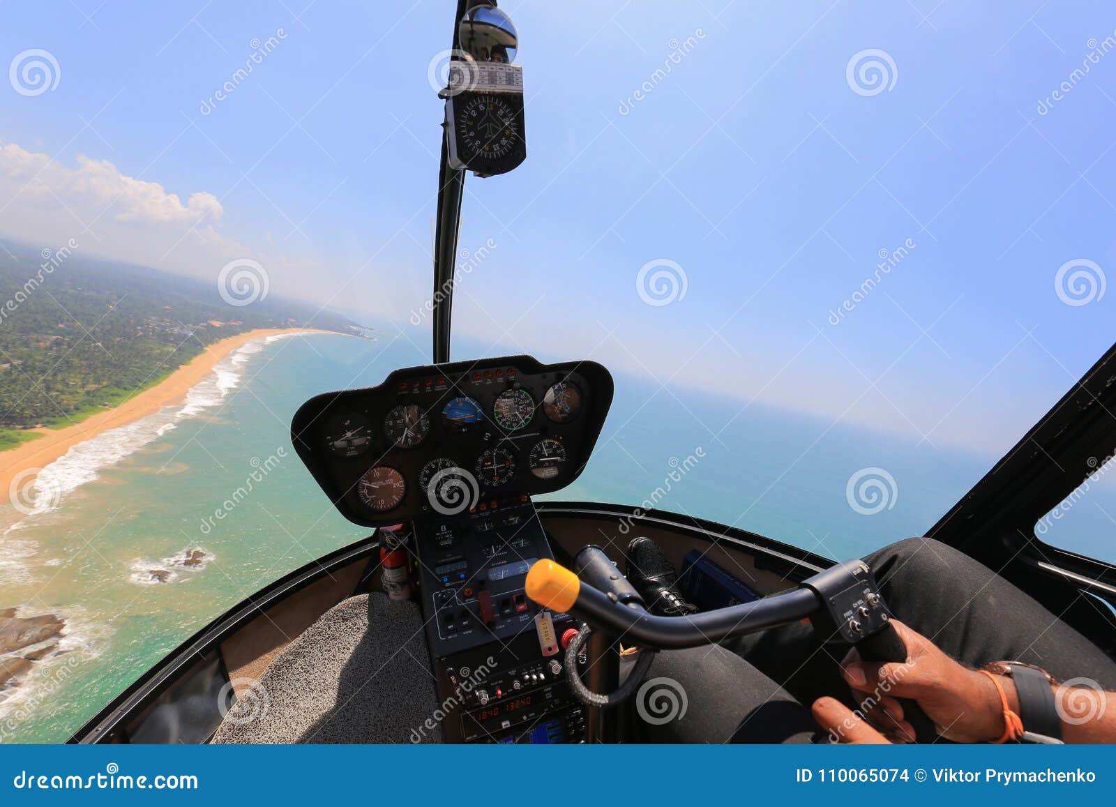 Helicopter Robinson R44 Inside View Stock Photo - Image of ride ...