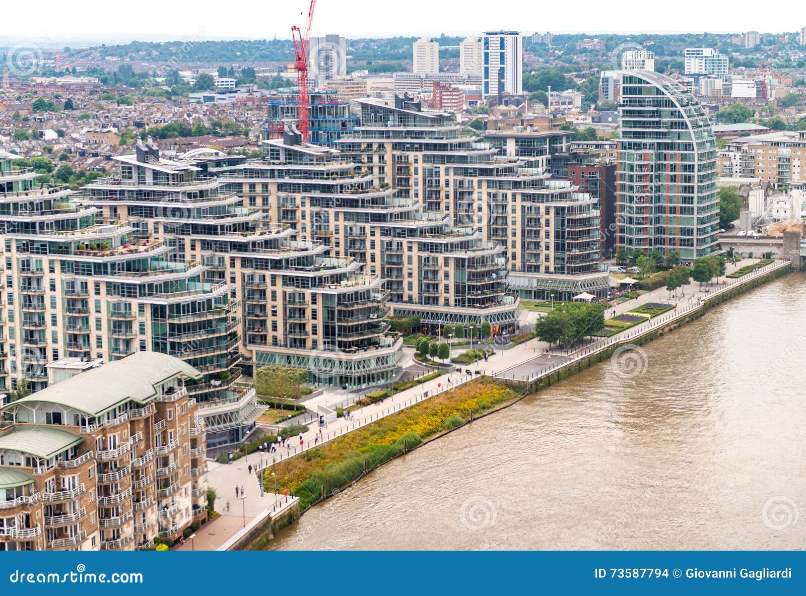 Helicopter View of London and River Thames Stock Photo - Image of ...
