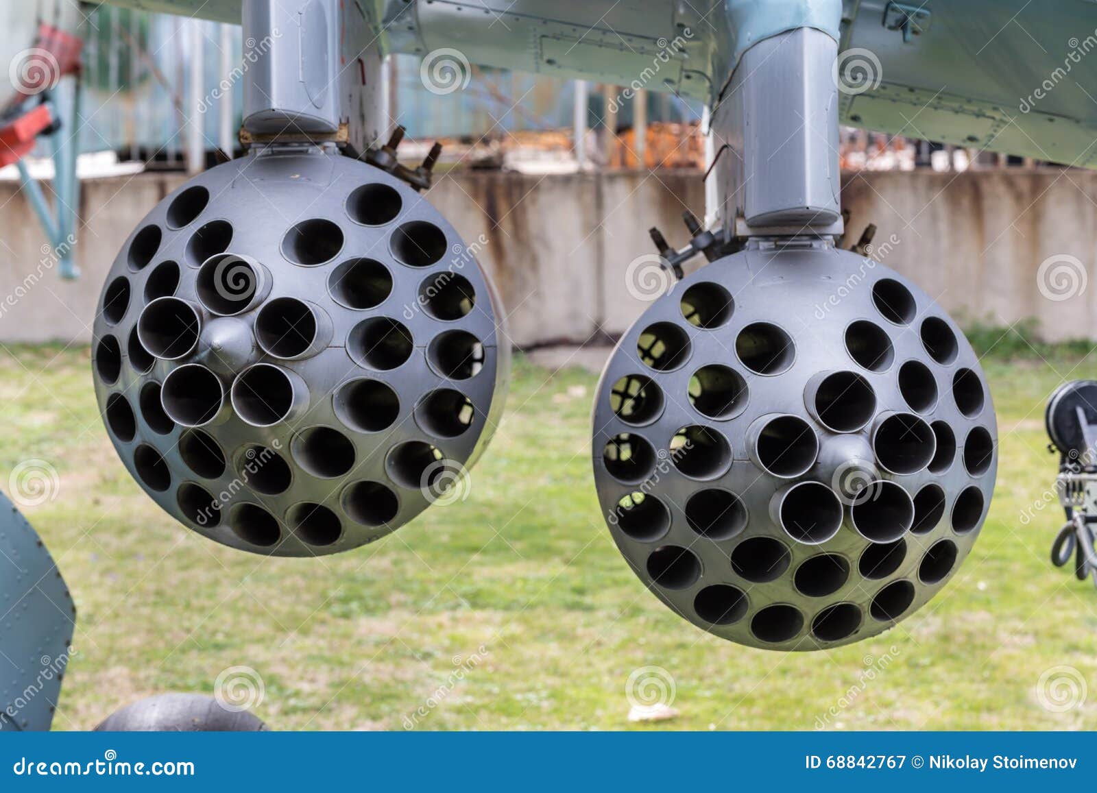 Helicopter Wing Rocket Launchers Stock Image - Image of attack ...