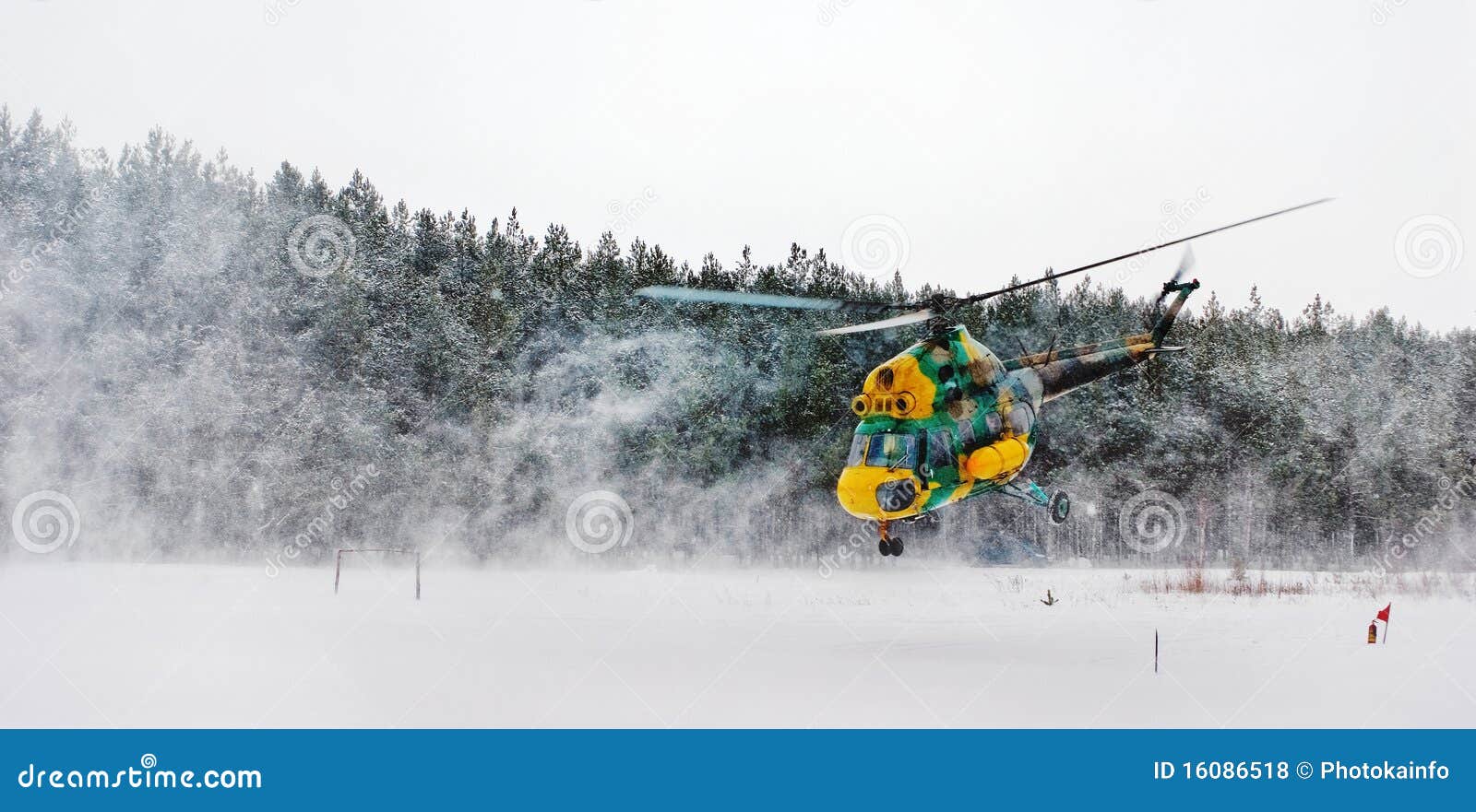 Helicopter in winter stock photo. Image of airdrome, stages - 16086518