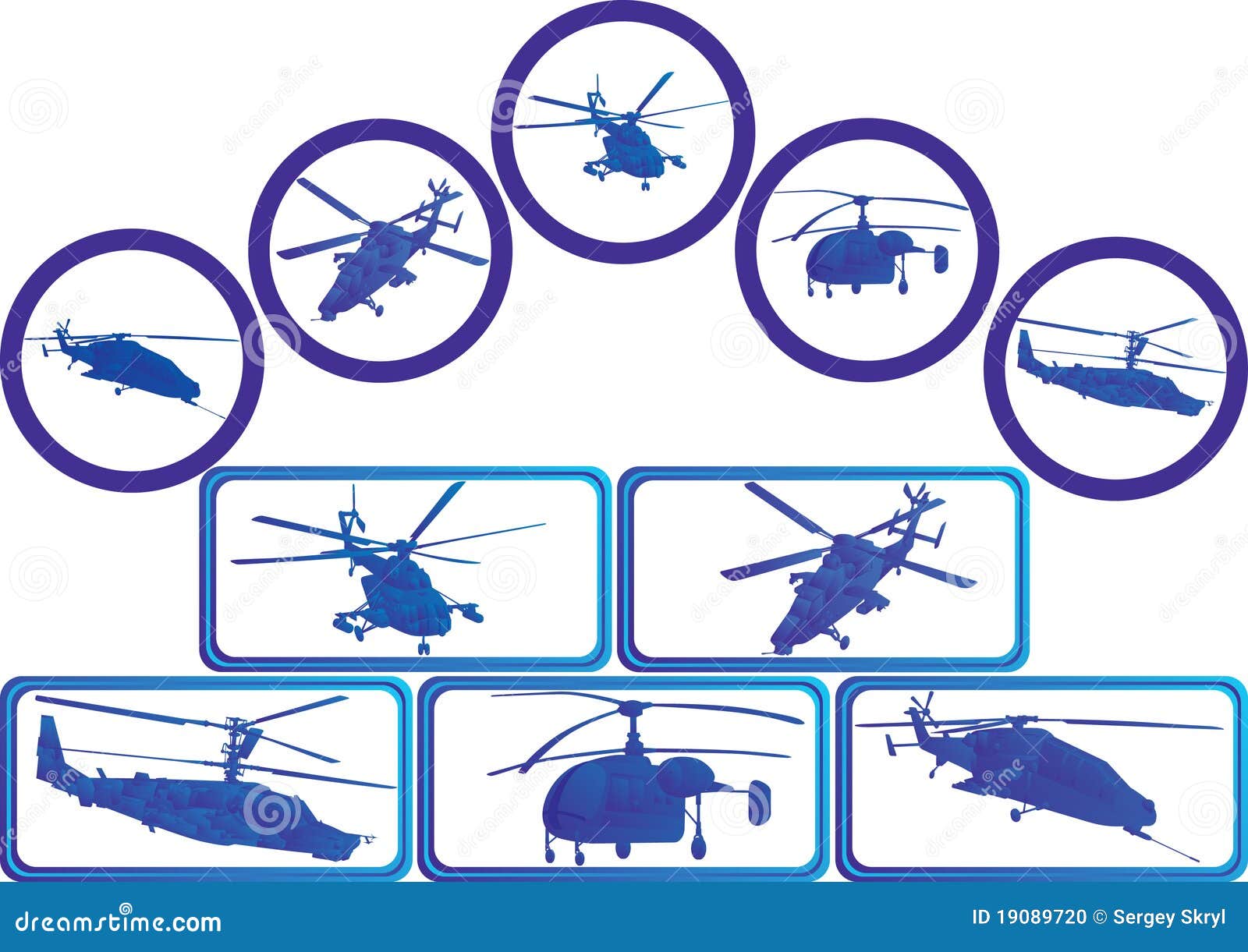 Helicopters stock vector. Illustration of sign, white - 19089720