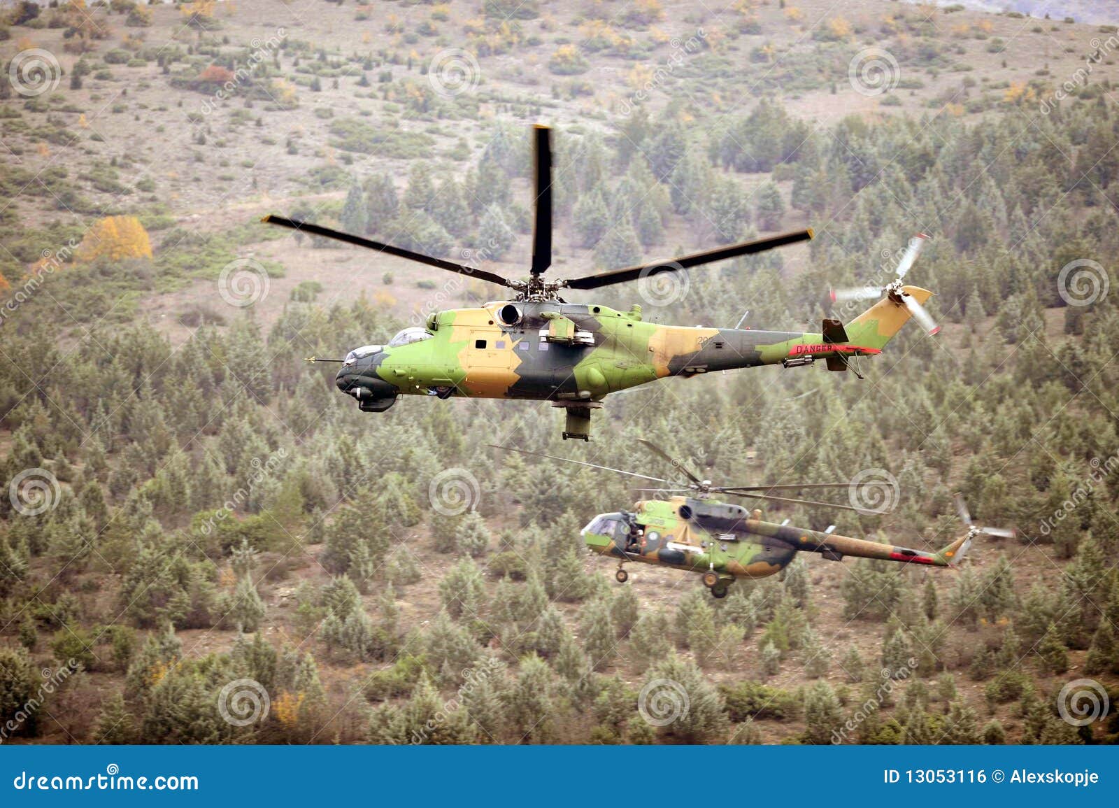 Military Helicopters In Action