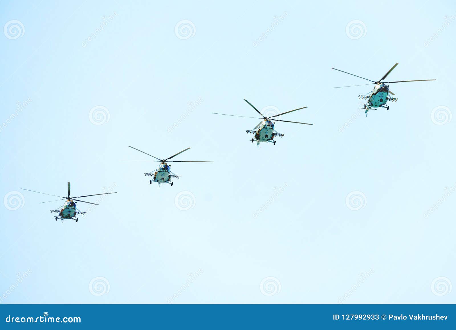 Helicopters in the Blue Sky Stock Image - Image of motion, army: 127992933