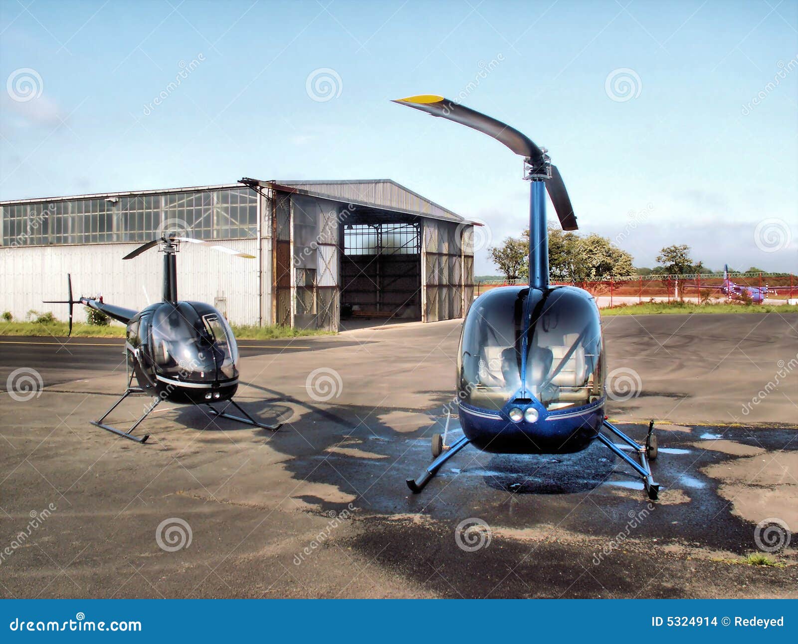 Helicopters & Hangar stock photo. Image of united - 5324914