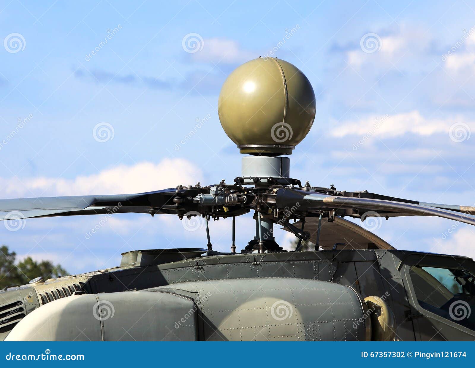 Helicopters radome radar stock photo. Image of equipment - 67357302