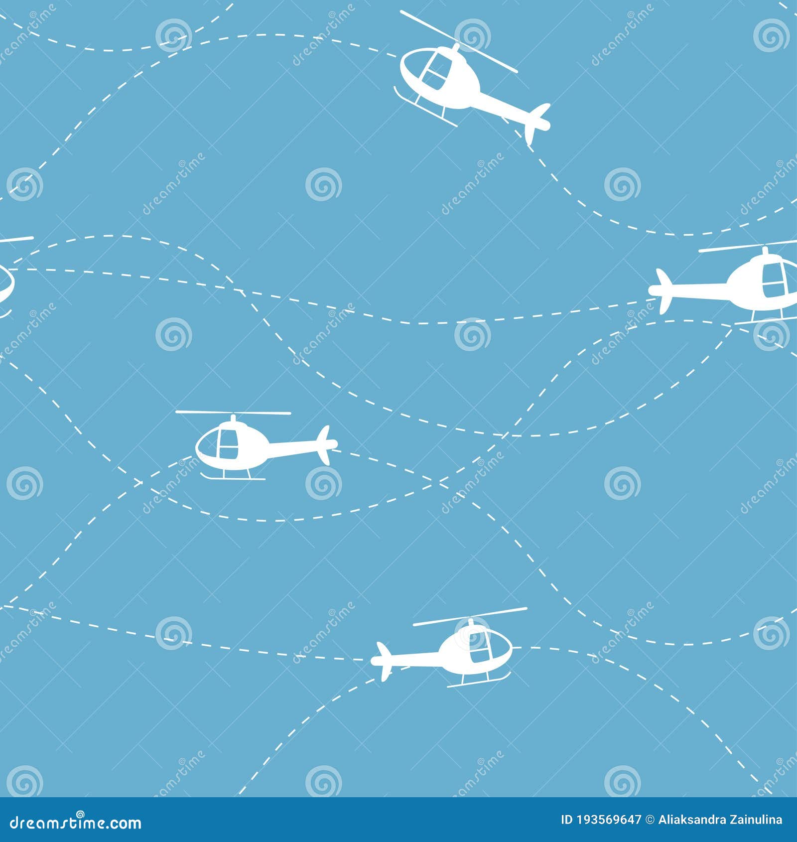 Helicopters Vector Seamless Pattern Stock Vector - Illustration of ...