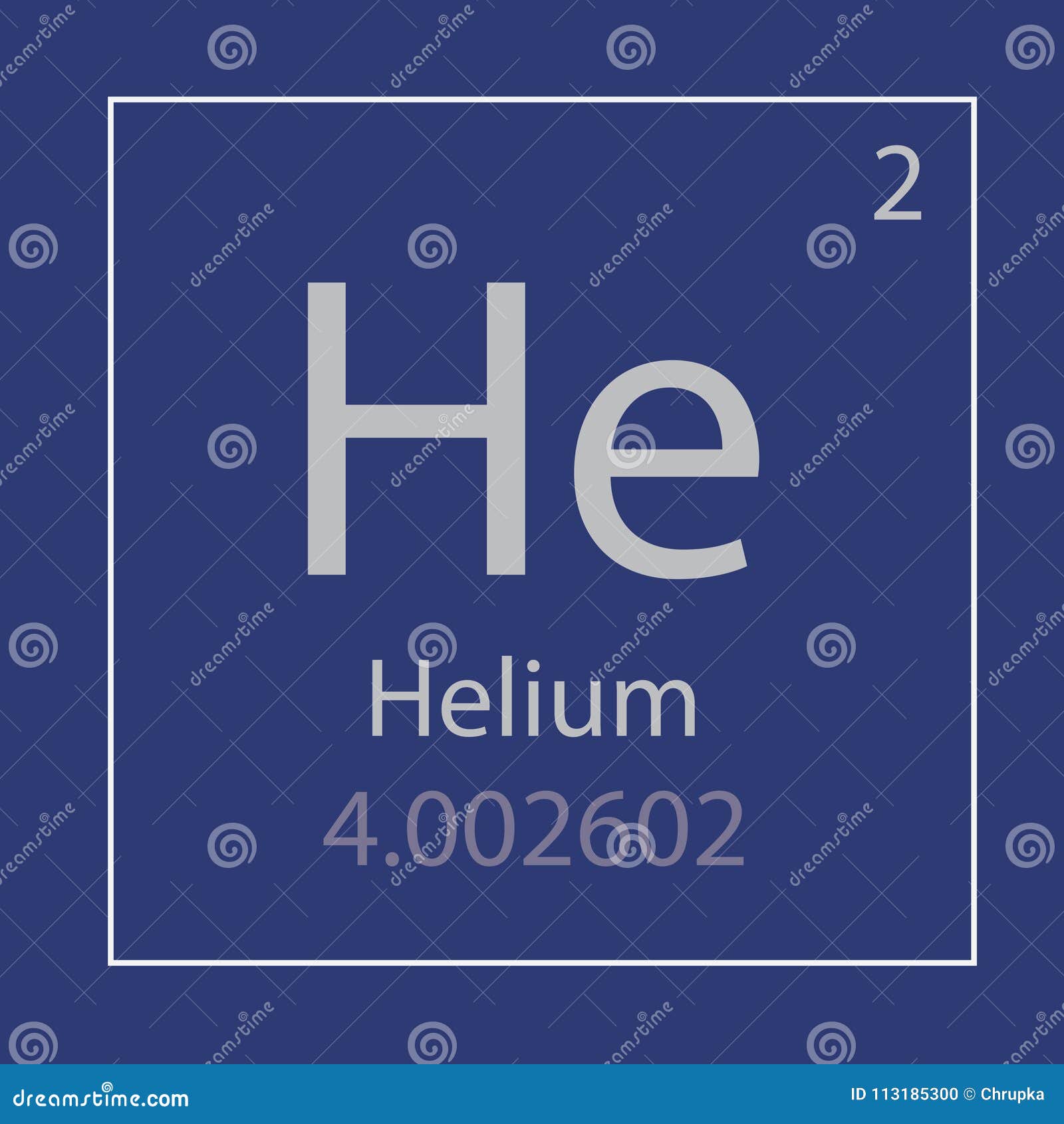 Helio él Icono Del Elemento Químico Ilustración del Vector ...