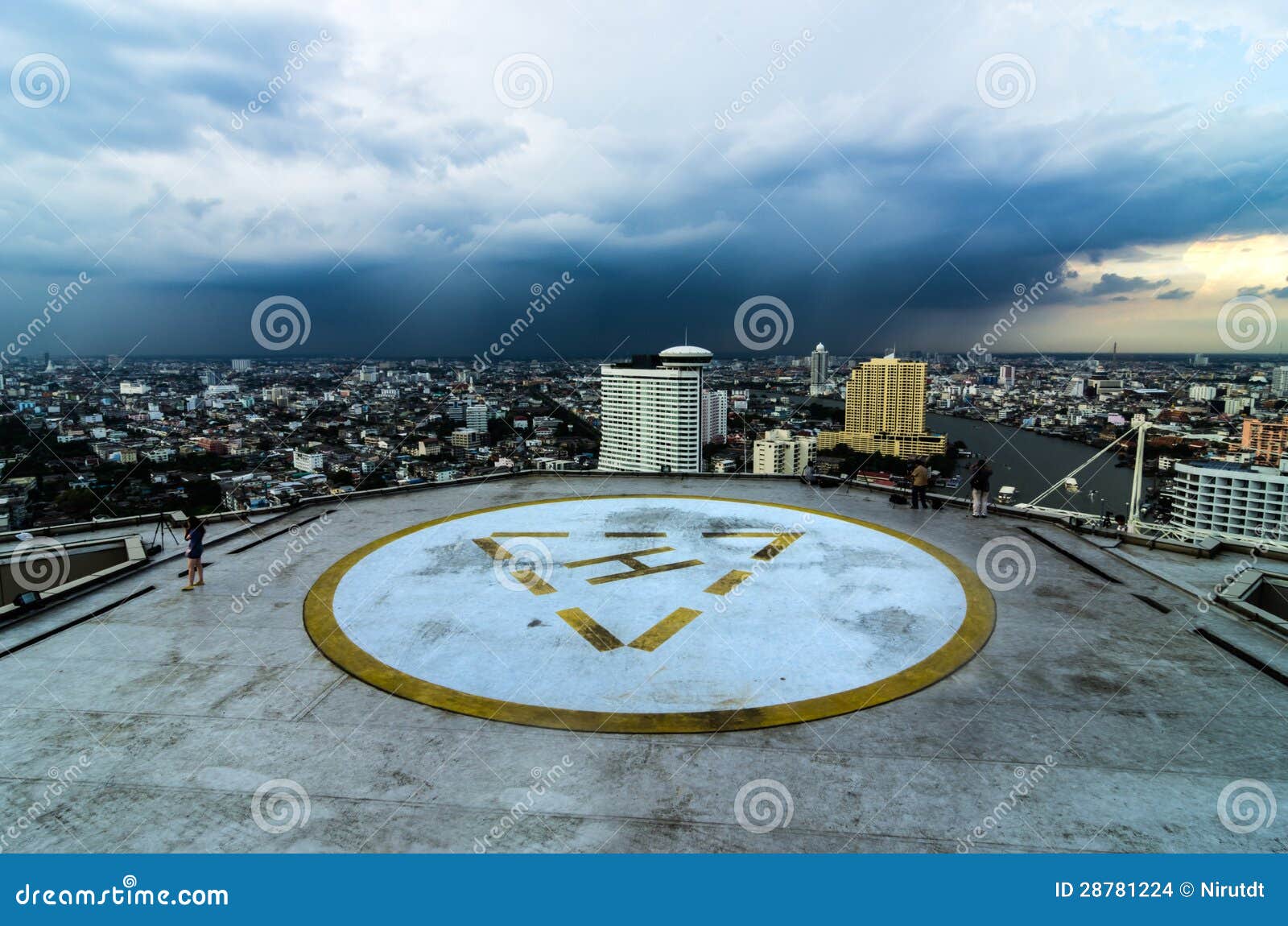 Helipad. stock photo. Image of concrete, wall, tall, steel - 28781224