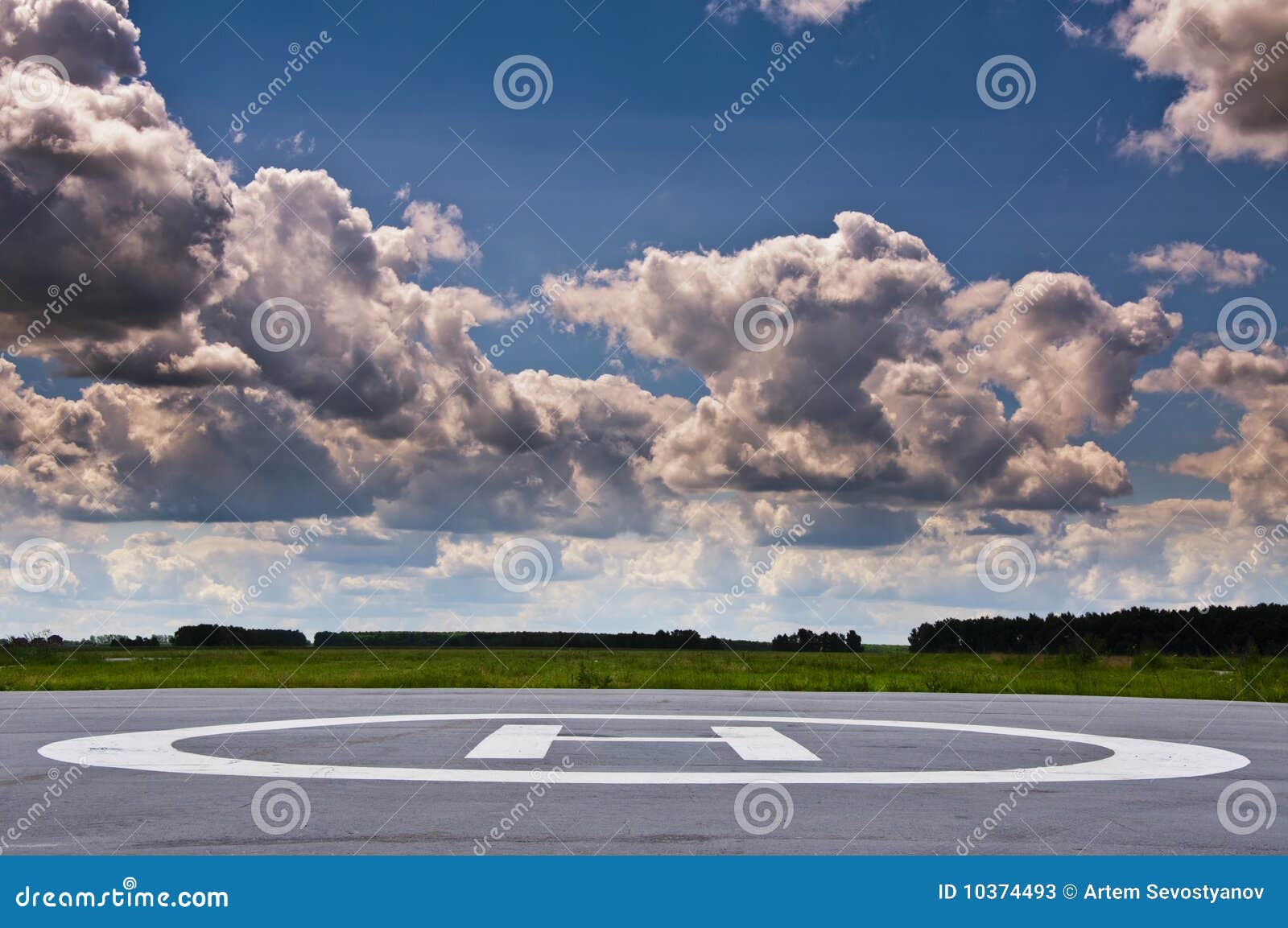 Helipad in the field stock image. Image of travel, beggar - 10374493