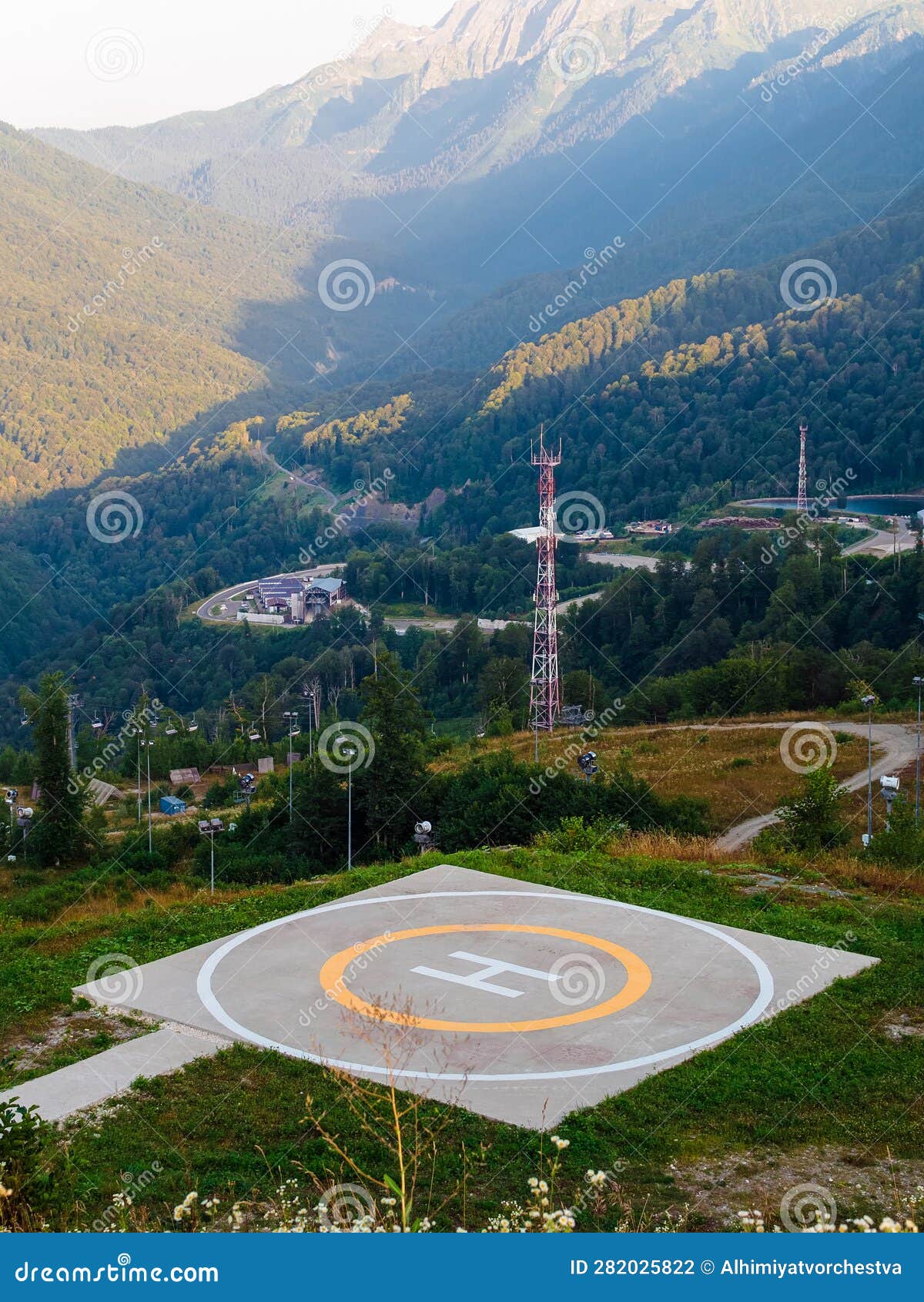 Helipad High in the Mountains Stock Photo - Image of high, empty: 282025822