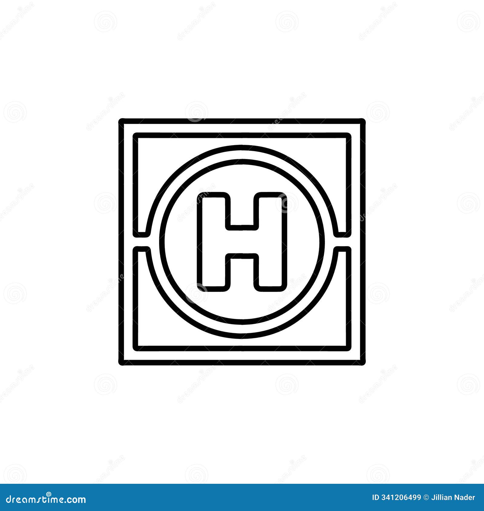 Helipad Icon Flat Logo Isolated Symbol Stock Illustration ...