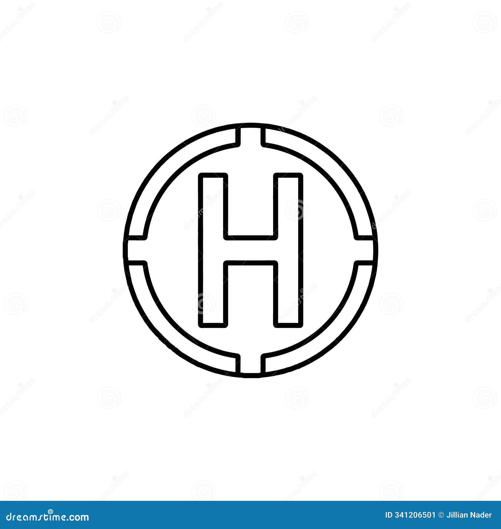 Helipad Icon Group Symbol Or Sign Vector | CartoonDealer.com #340440531
