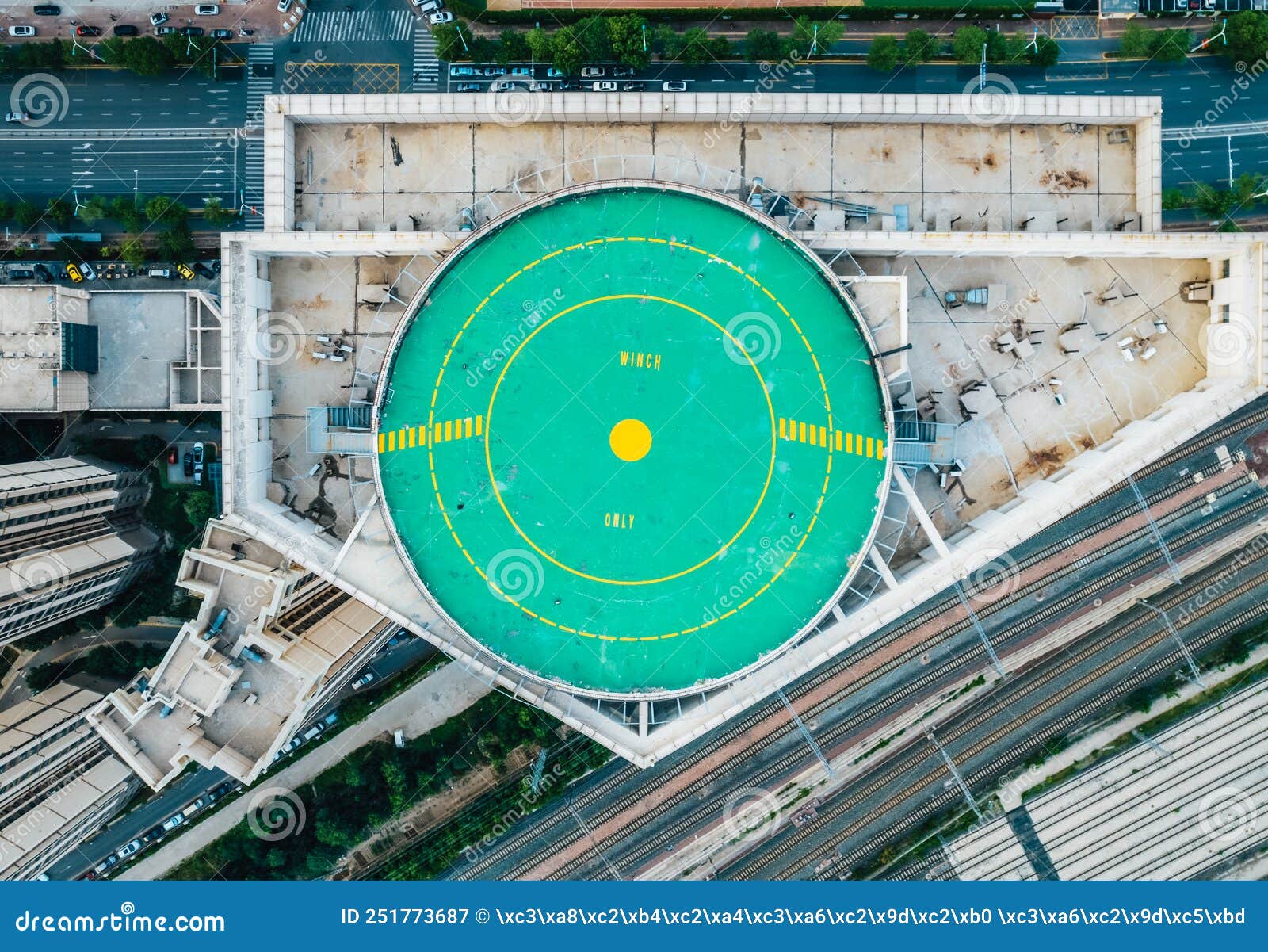 A Helipad on the Roof of a High-rise Building Stock Image - Image of ...