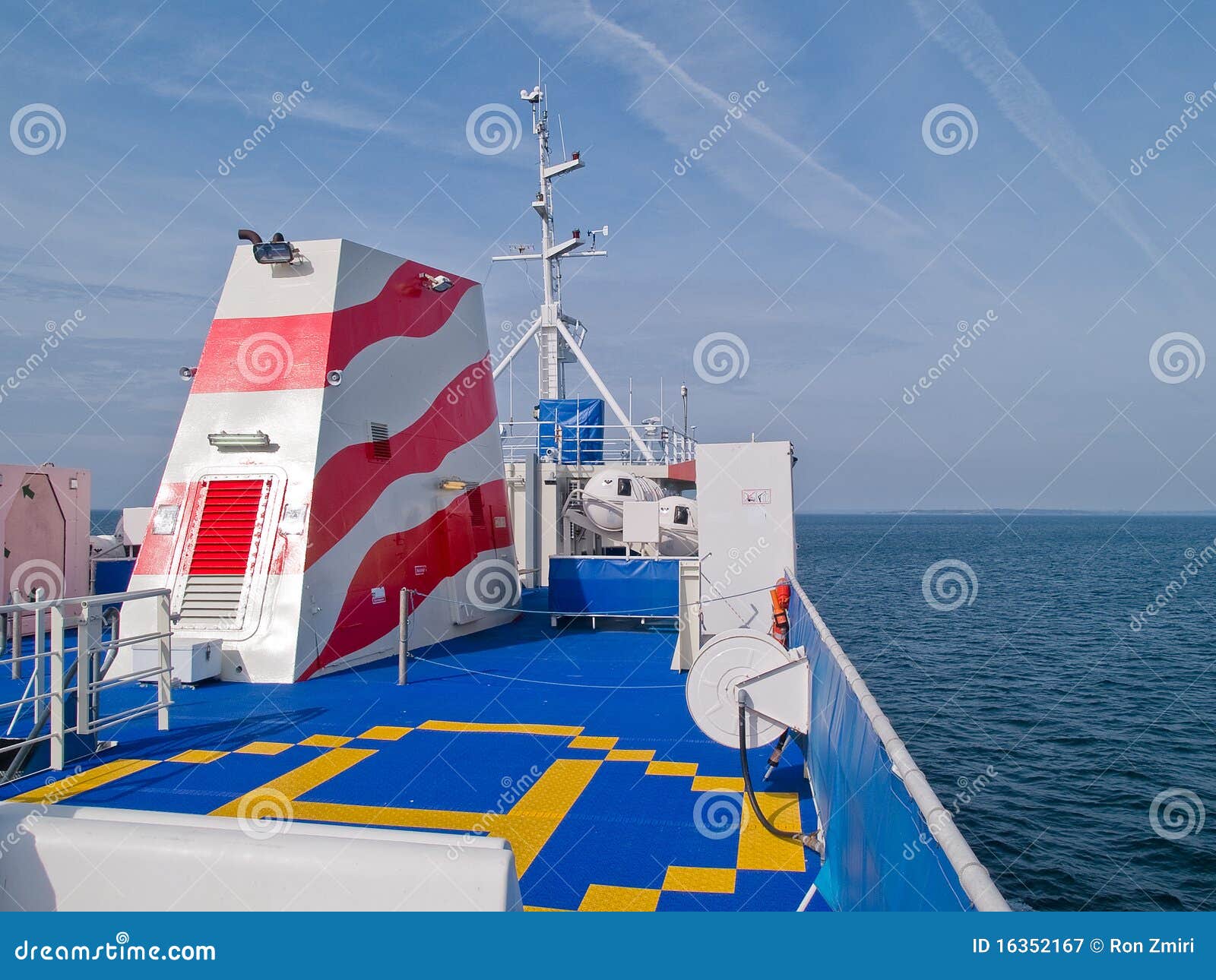 Helipad on a ship boat stock image. Image of ferry, rescue - 16352167