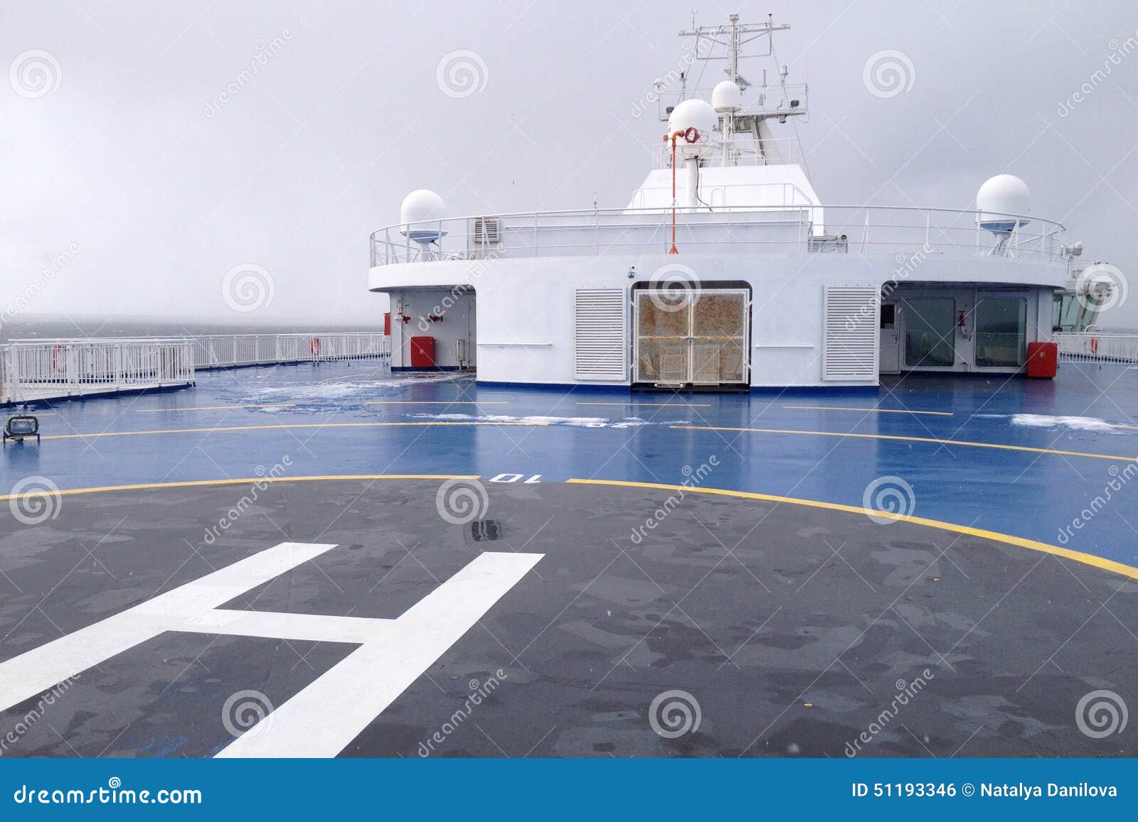 Helipad on a ship stock photo. Image of ferry, helipad - 51193346