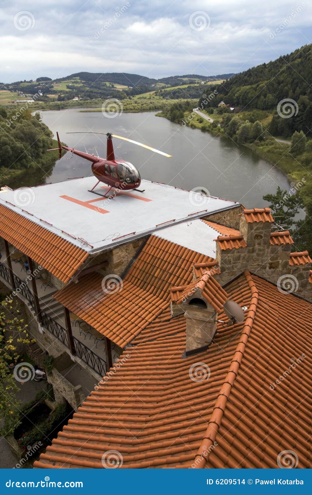 Heliport in the Mountain Estate Stock Photo - Image of rock, roof: 6209514