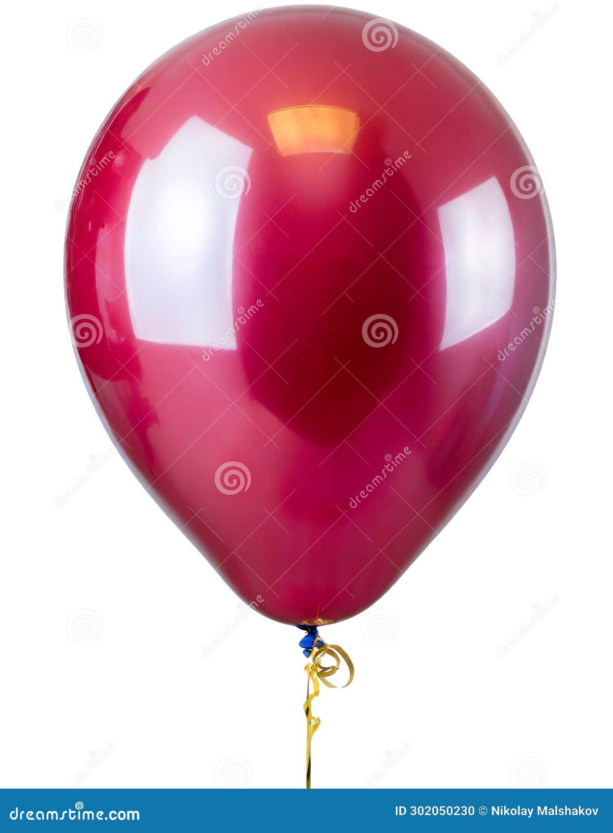 Helium Balloon Isolated on White Background Stock Photo - Image of ...