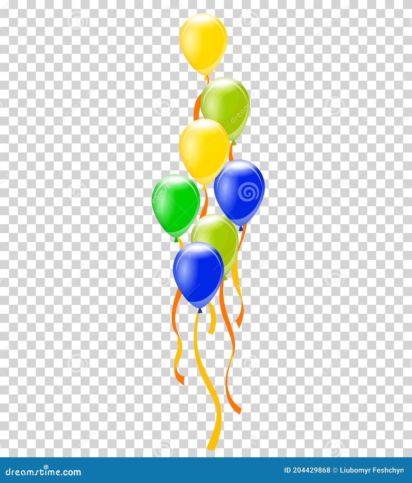Helium Balloons Bunch Or Group Of Colorful Helium Balloons Isolated On