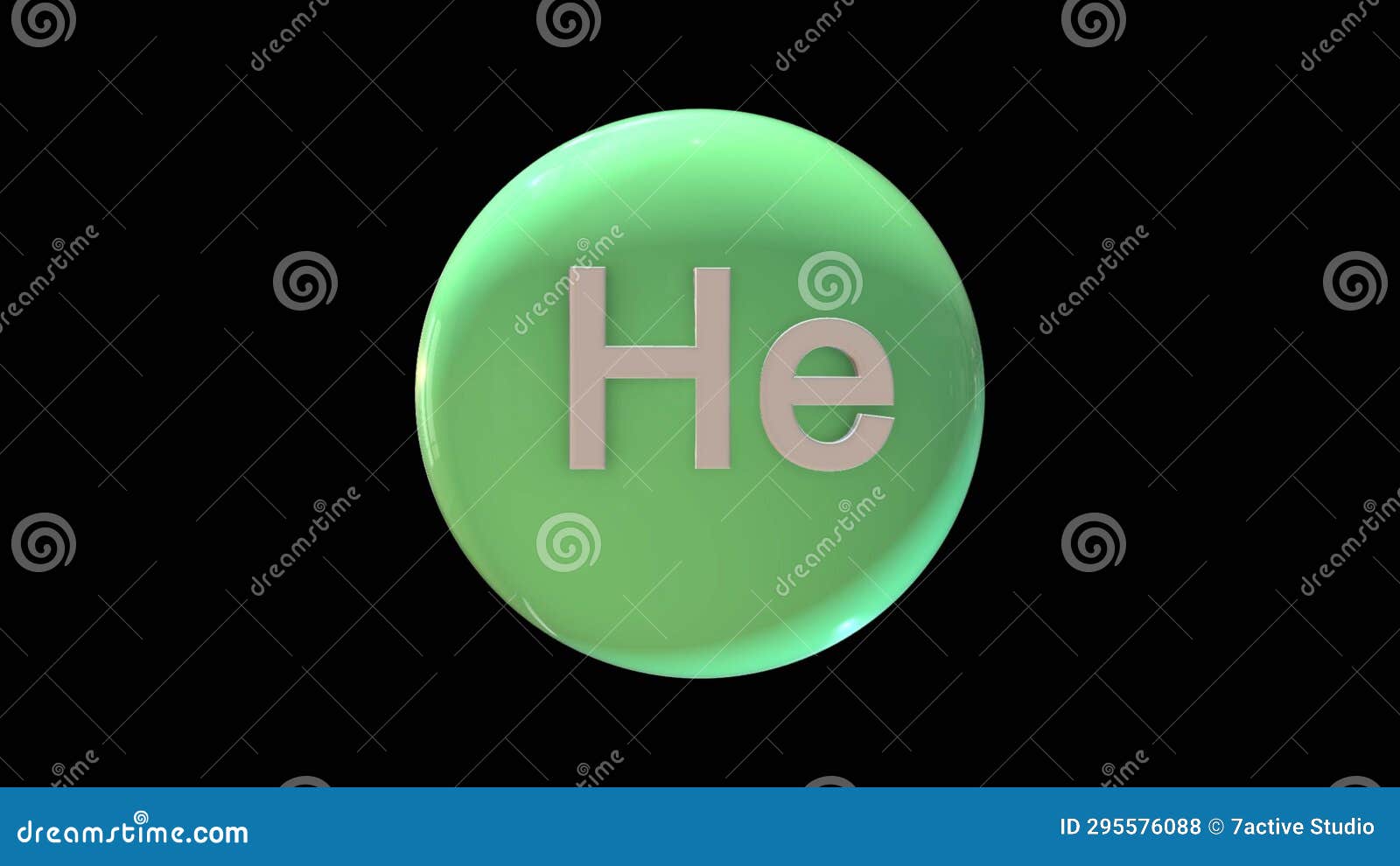 Helium Chemical Element 3D Illustration Stock Illustration ...