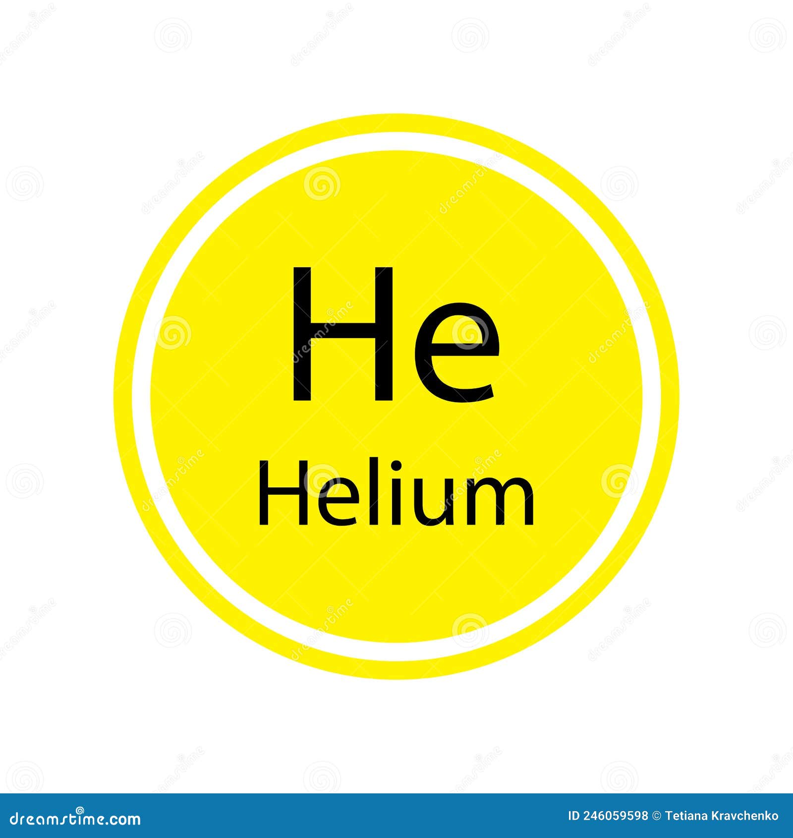 Helium Chemical Element. Design Elements. Vector Illustration. Stock ...