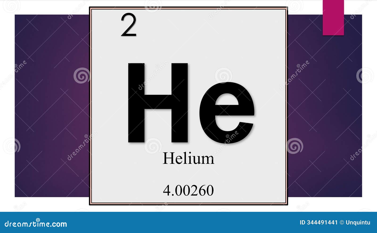 Helium Chemical Element Symbol on Purple Abstract Background Stock ...