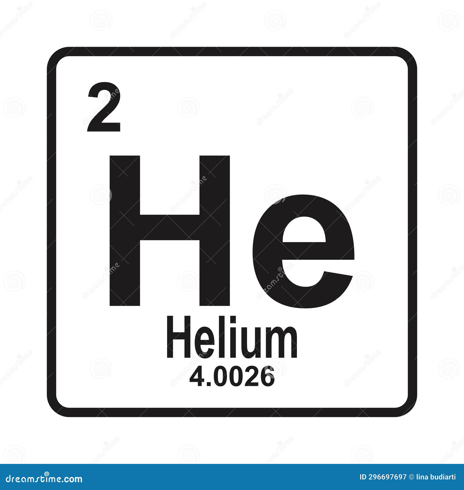 Helium. Element Of The Periodic Table Of The Mendeleev System Stock ...