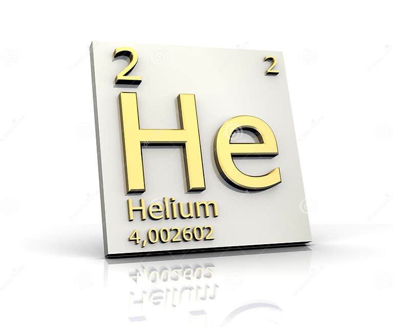 Helium Form Periodic Table of Elements Stock Illustration ...