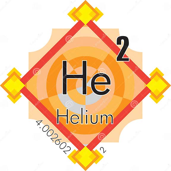 Helium Form Periodic Table of Elements Stock Vector - Illustration of ...