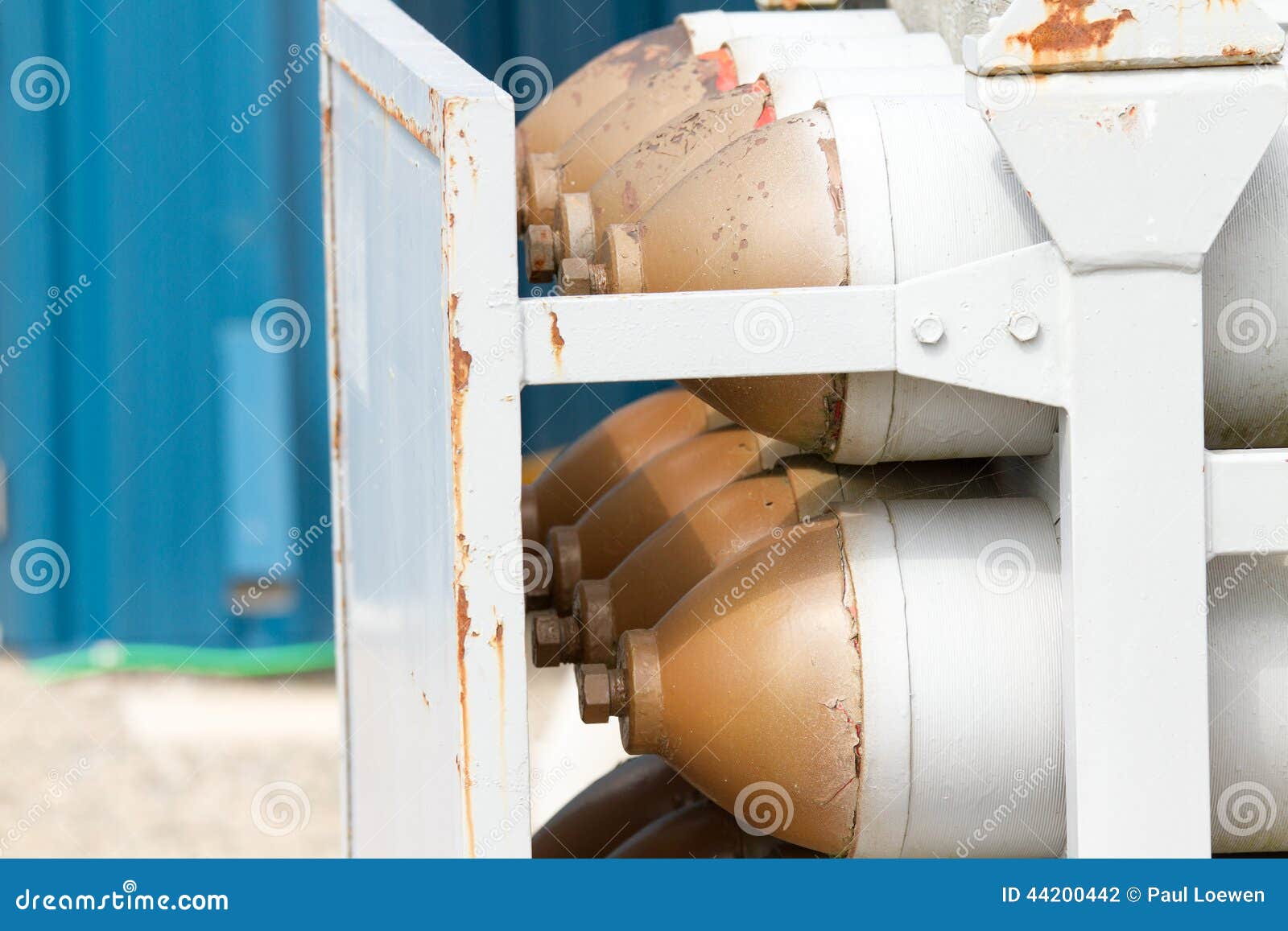 Helium gas tanks stock photo. Image of balloon, rack - 44200442