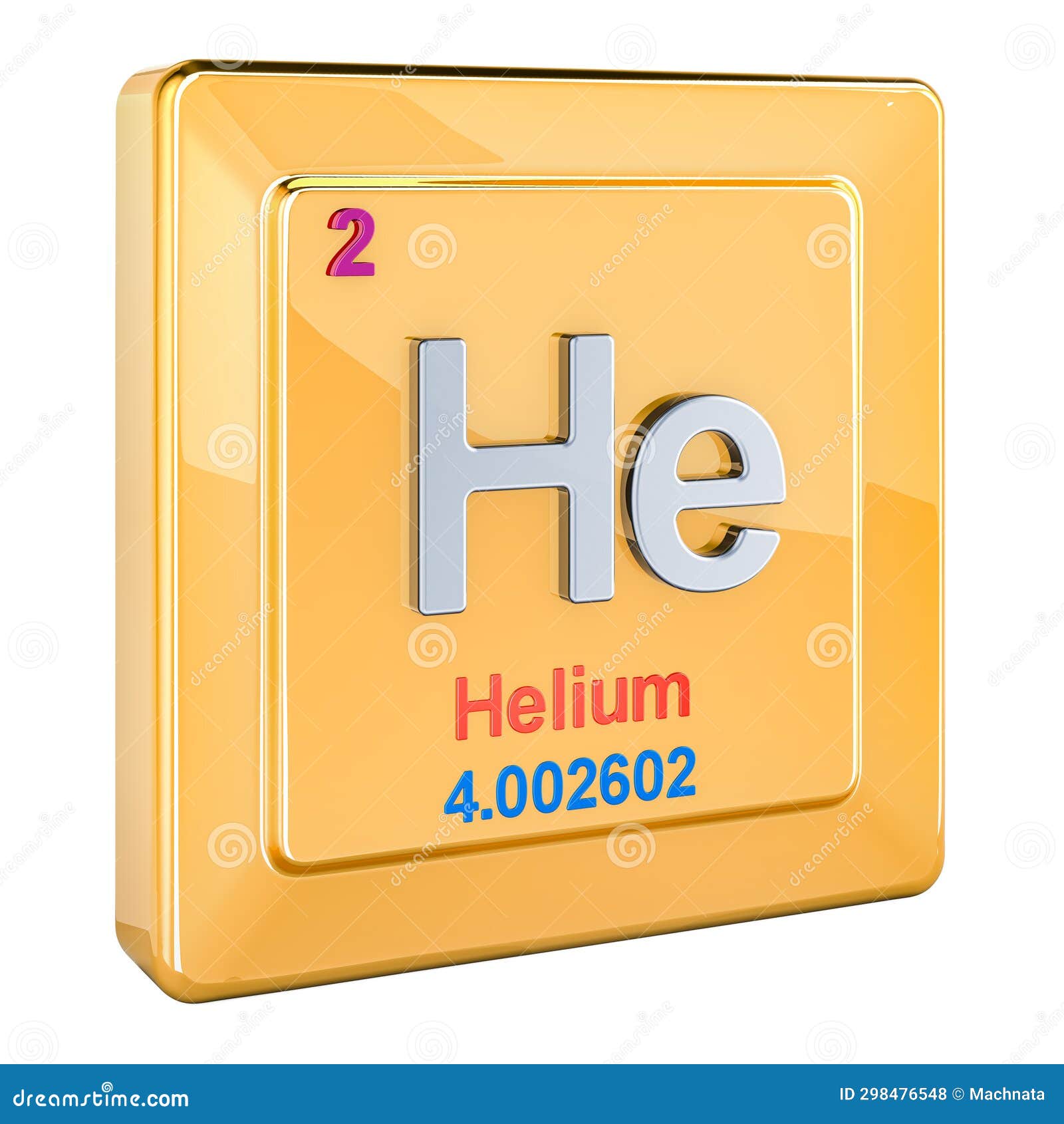 Helium he Icon, Chemical Element Sign. 3D Rendering Stock Illustration ...