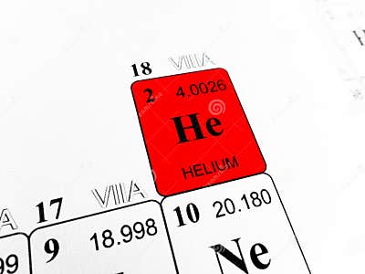 Helium on the Periodic Table of the Elements Stock Image - Image of ...