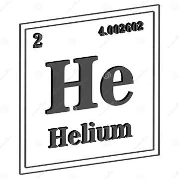 Helium Periodic Table of the Elements 3D Vector Stock Vector ...